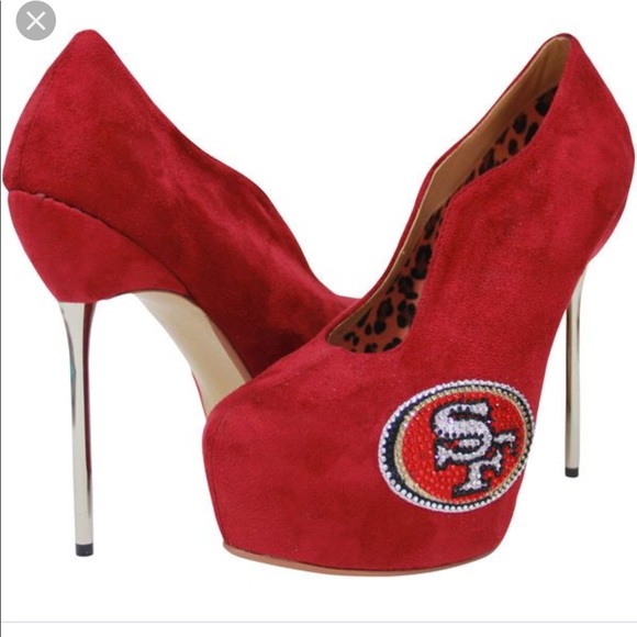 NFL | Shoes | The Crusader Heel Nfl Red Nib High Heel | Poshmark